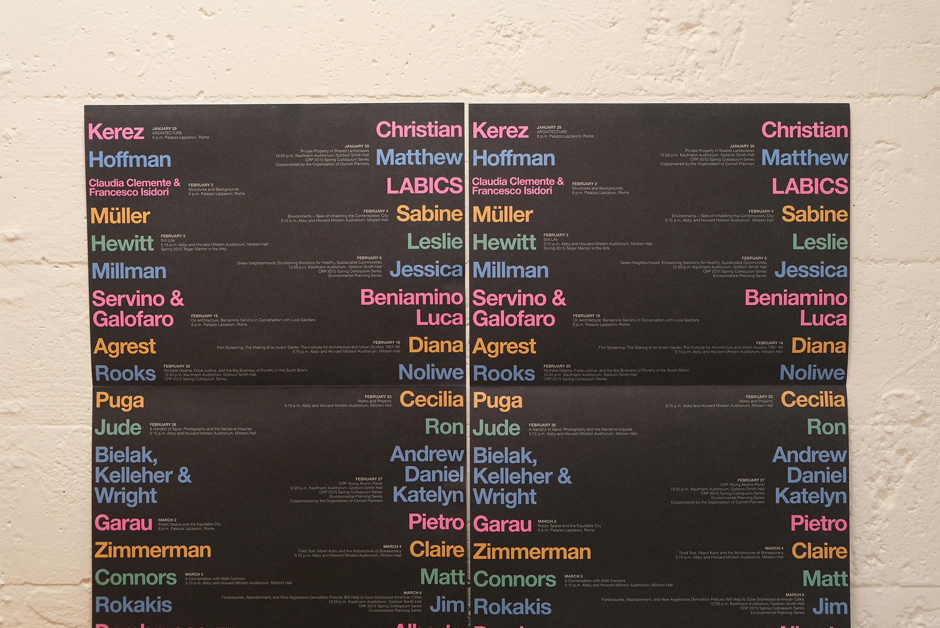 Cornell AAP Event Posters – KUDOS Design Collaboratory™